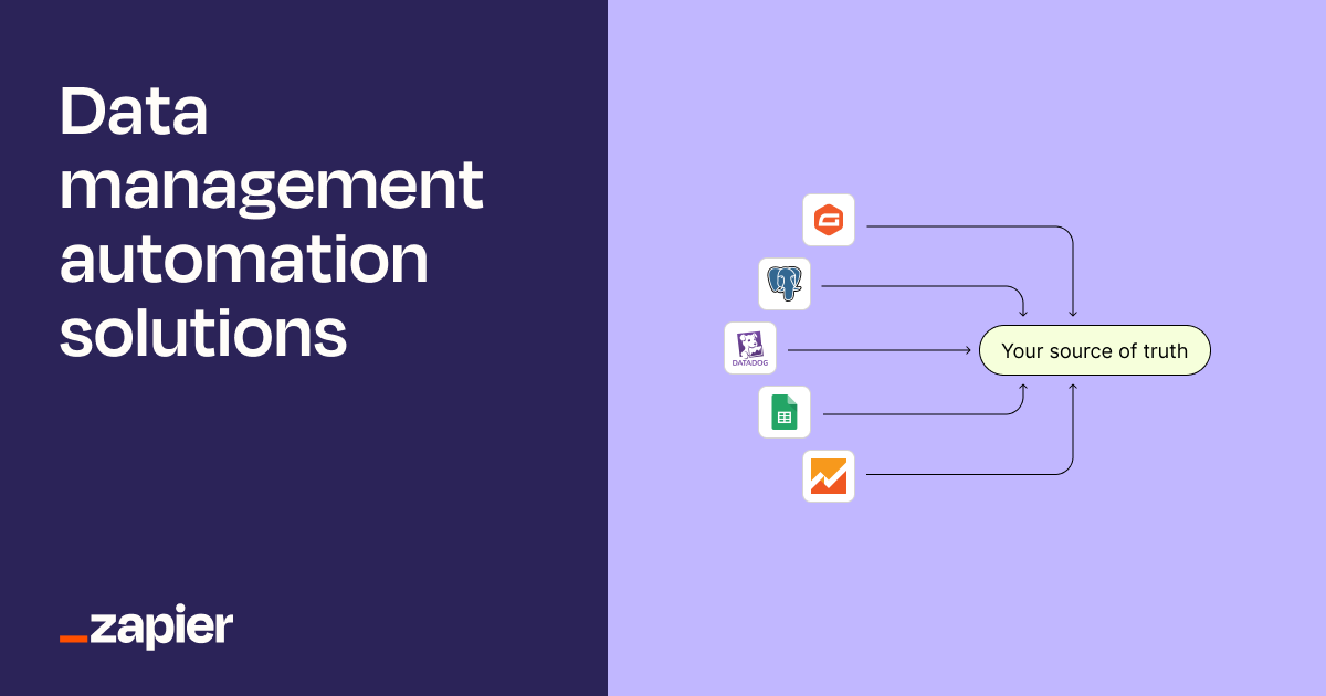 Data management automation solutions | Zapier